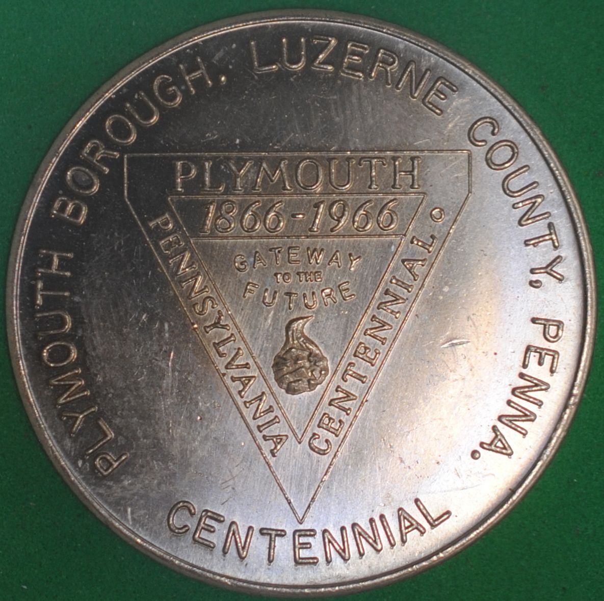 1966 Plymouth Borough, Luzerne County Centennial Good For 50¢ - For ...