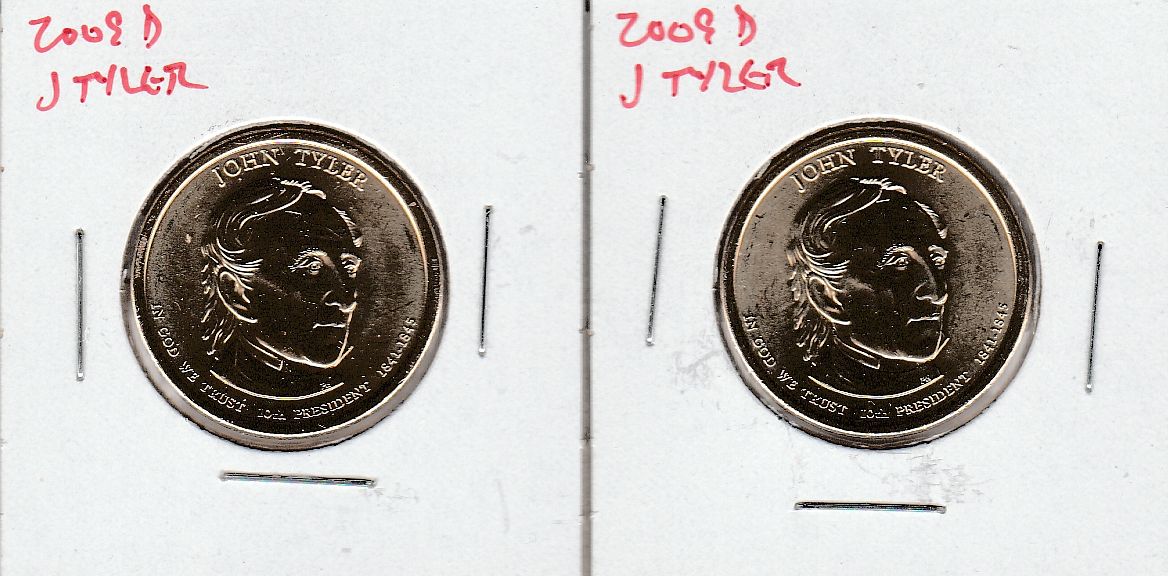 2009 D JOHN TYLER GOLDEN DOLLAR - For Sale, Buy Now Online - Item #877899
