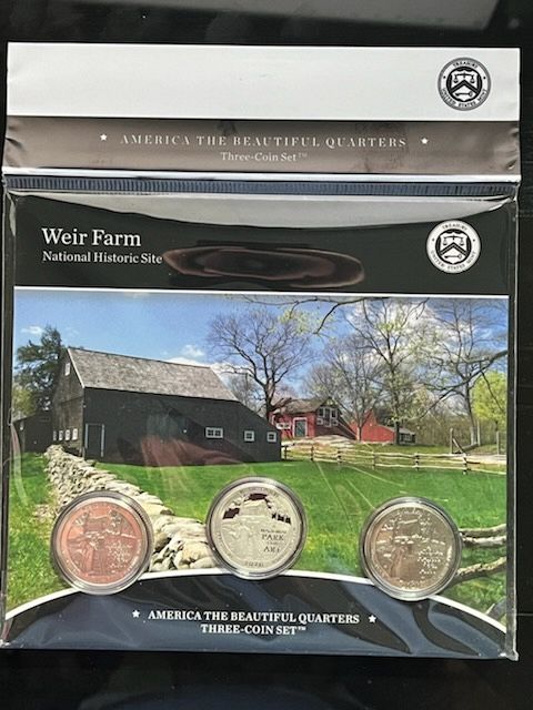 2020-S Weir Farm National Historical Park - 3 Coin Quarter Set P,D,&S ...