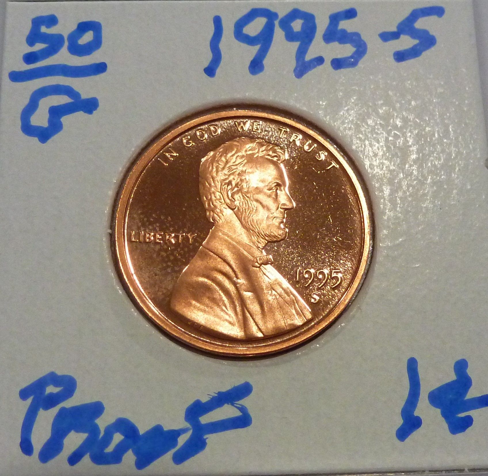 1995-S Gem Proof Cent Memorial Lincoln Cent (50-G) - For Sale, Buy Now ...