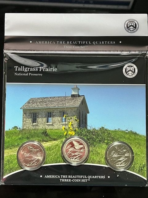 2020-S Tallgrass Prairie National Preserve - 3 Coin Quarter Set P,D,&S ...