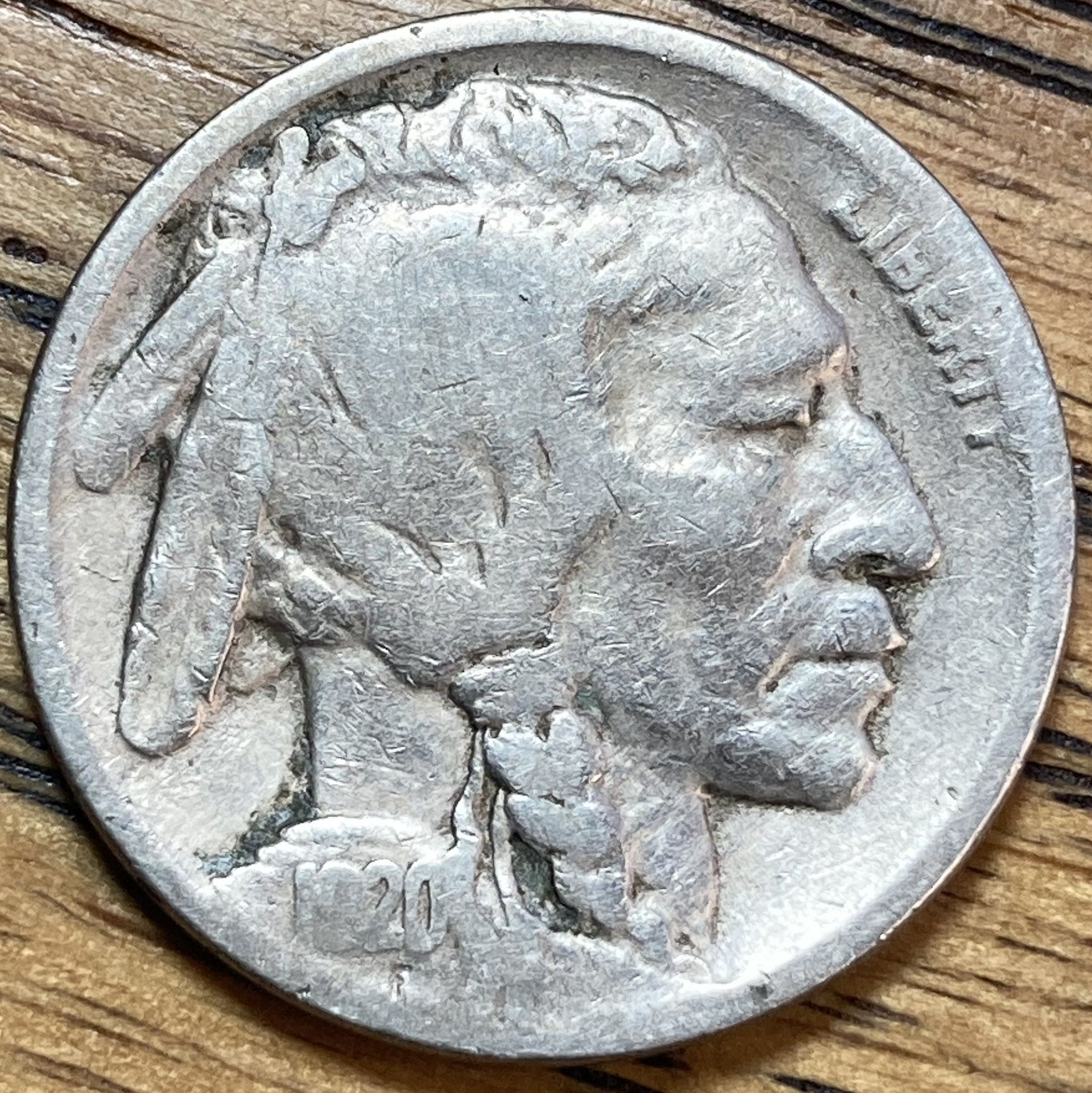 1920 buffalo nickel in VERY GOOD condition with rotated reverse see ...