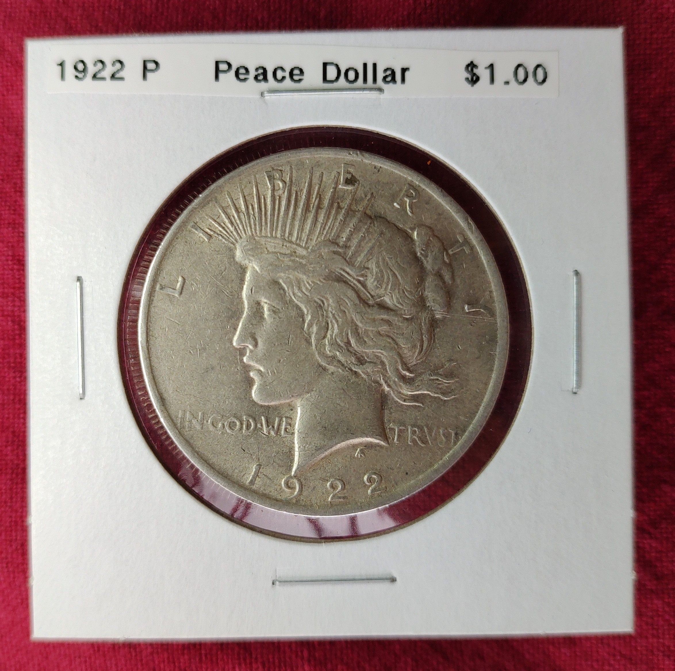 1922 P Peace Dollar - Free Shipping for additional coins purchased on ...