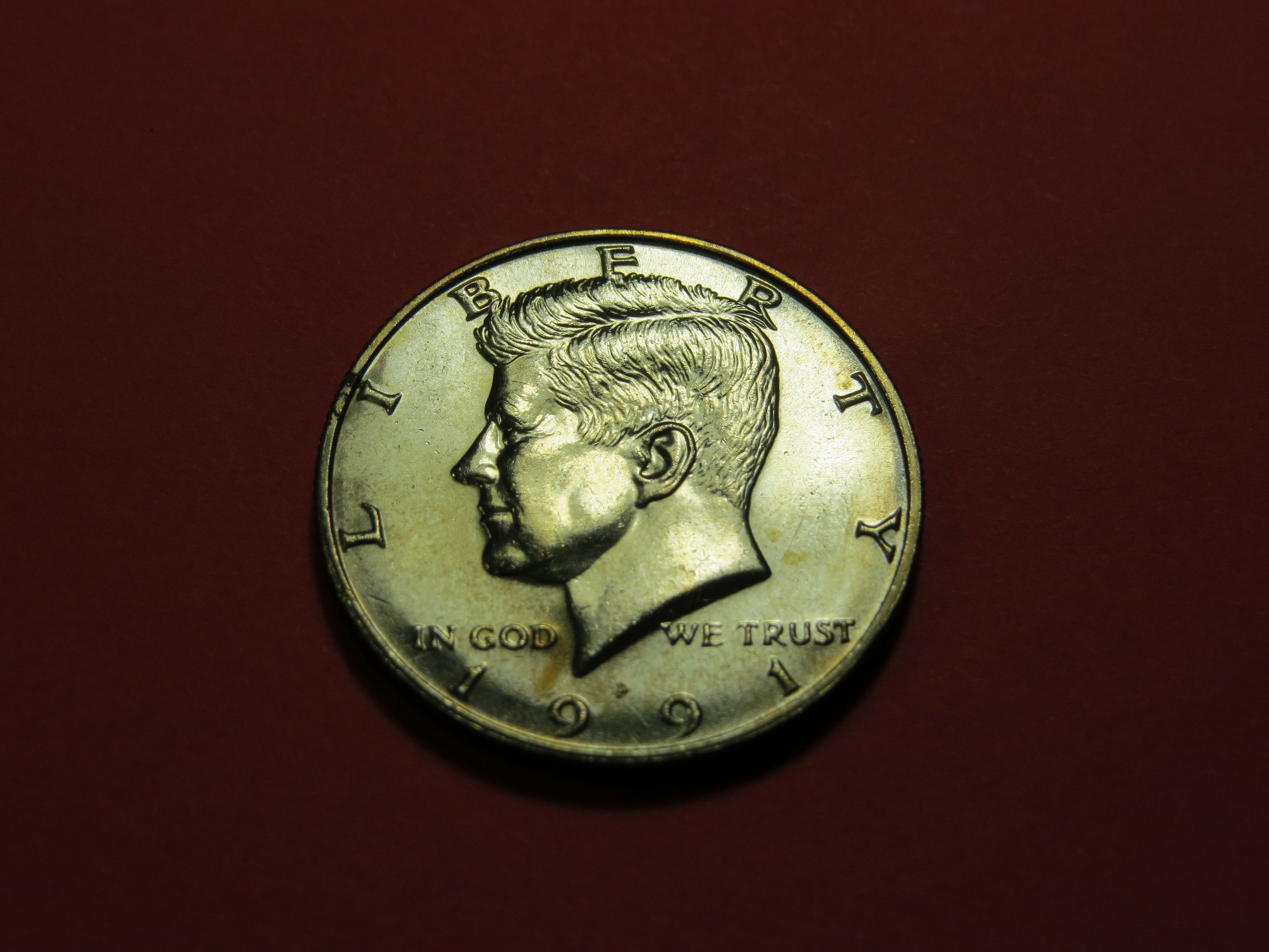 1991-P KENNEDY HALF DOLLAR ~ Copper Nickel Clad ~ COMB SHIP ~ LOT H563 ...