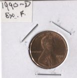 1990 - D LINCOLN CENTS -- EF + - For Sale, Buy Now Online - Item #881638
