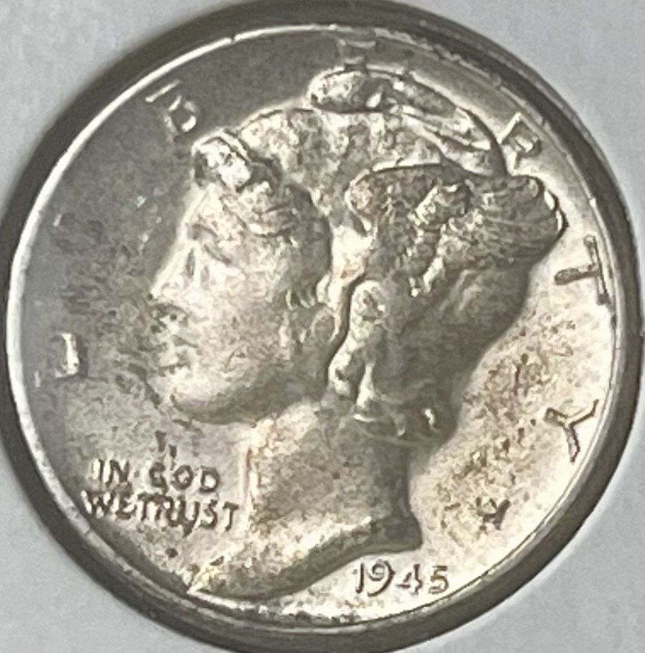 1945-P Mercury Silver Dime - For Sale, Buy Now Online - Item #883308