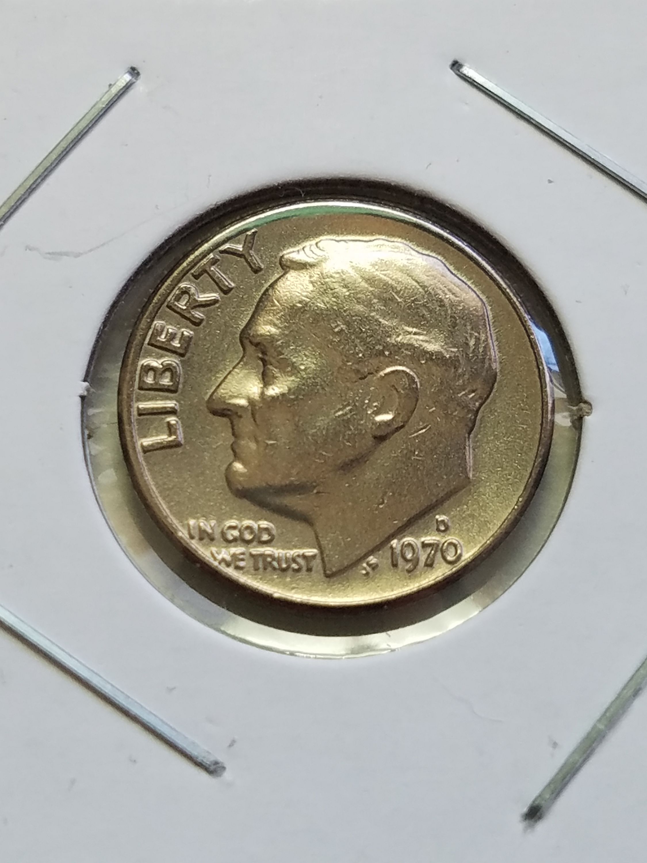 1970 D Roosevelt Dime Toned - For Sale, Buy Now Online - Item #883621