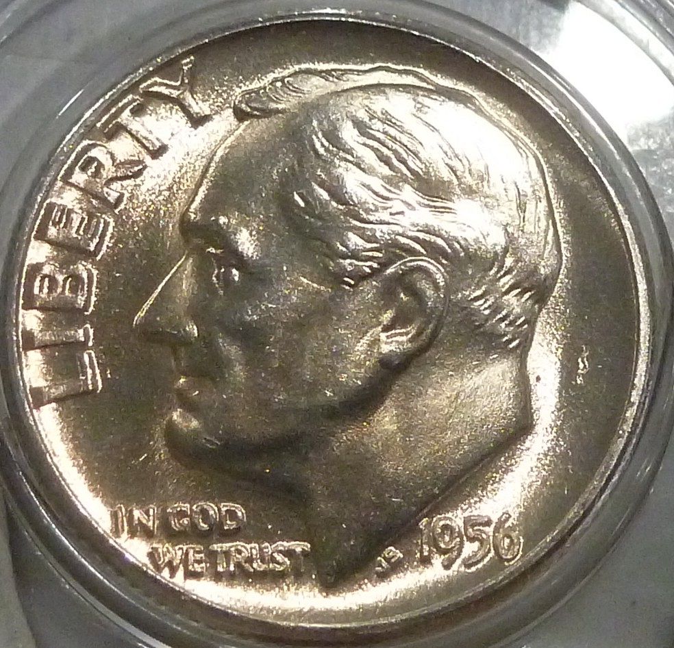 1956-D GEM BRILLIANT UNCIRCULATED Roosevelt Silver Dime. # 176 - For ...