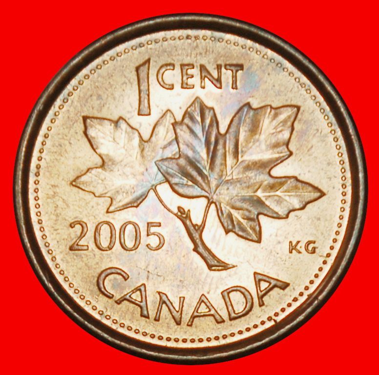 WITHOUT CROWN (2003-2006): CANADA ★ 1 CENT 2005P! ELIZABETH II (1953 ...