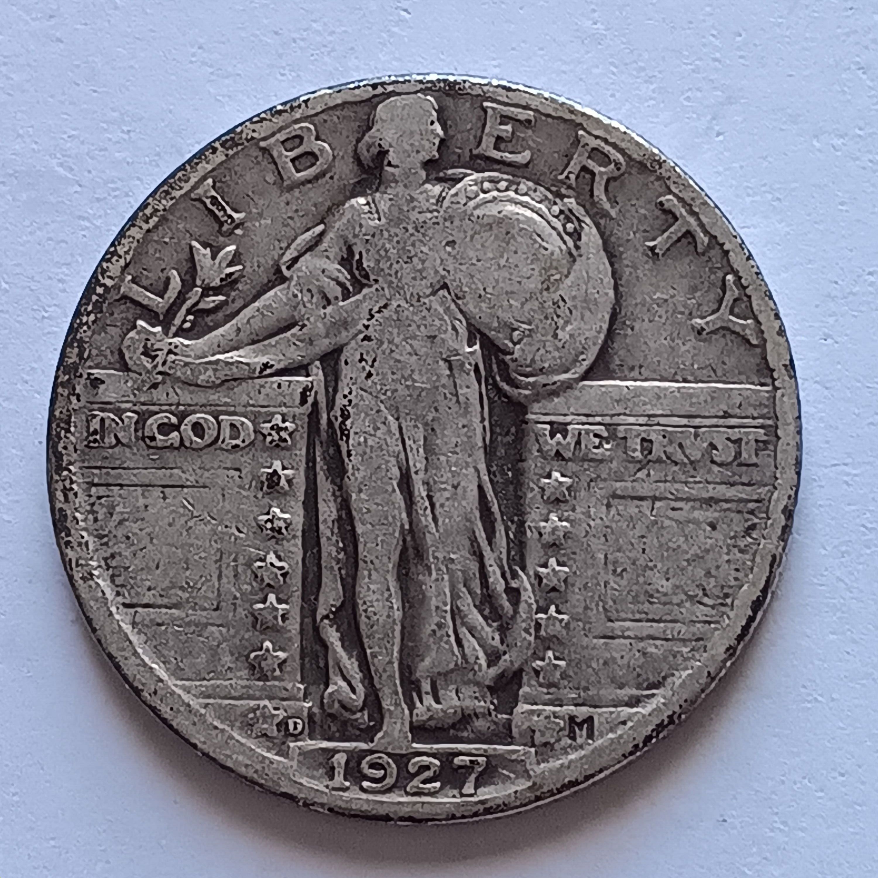 1927-D Standing Liberty Quarter Dollar - For Sale, Buy Now Online ...