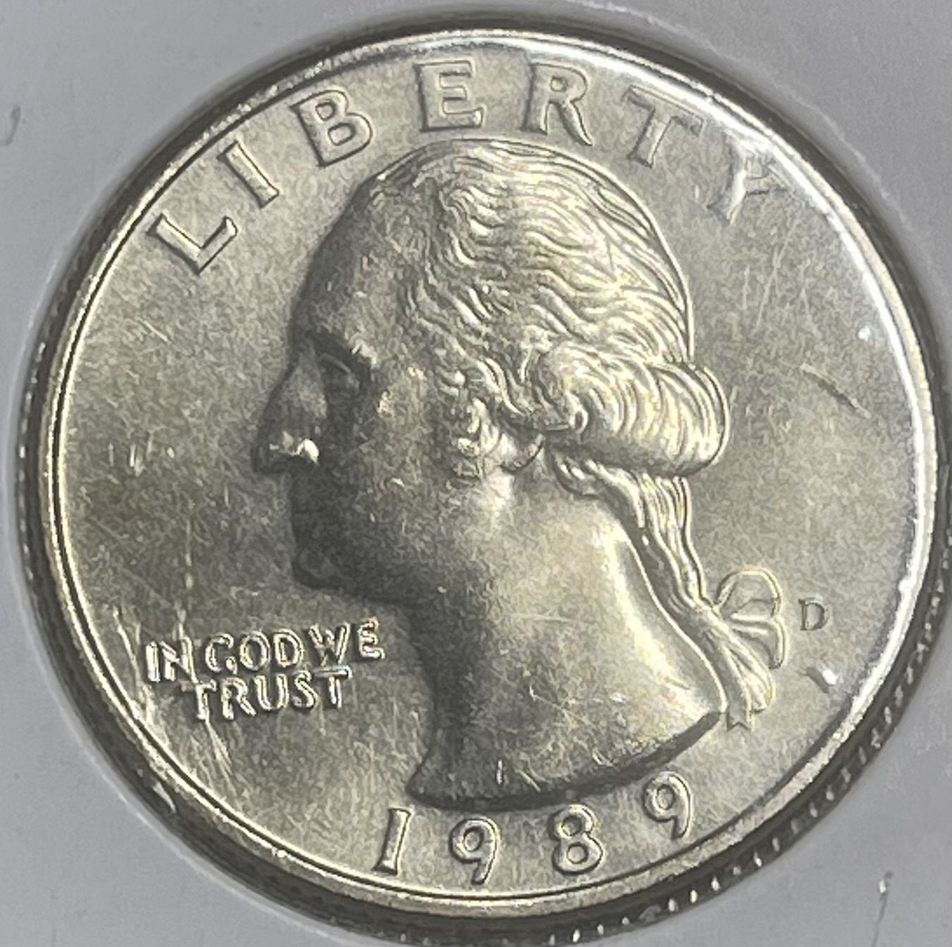 1989-D Washington Quarter - For Sale, Buy Now Online - Item #886042