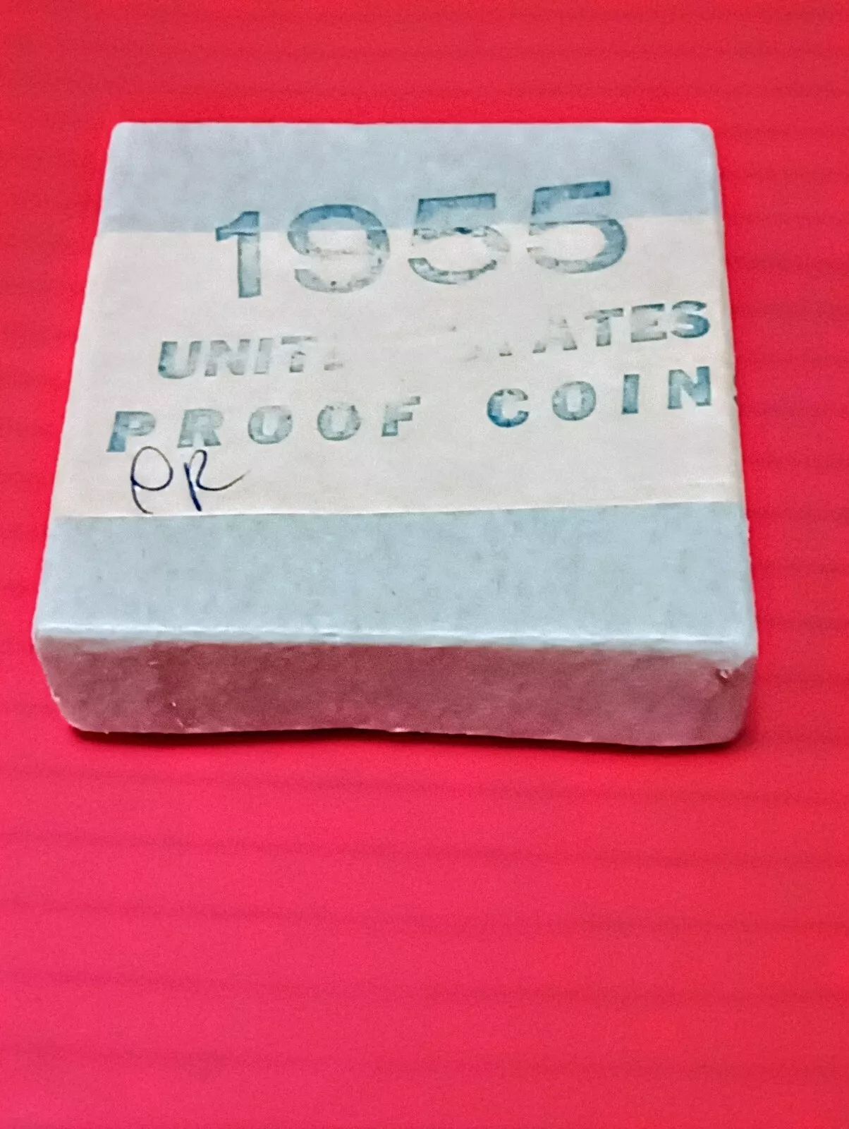 1955 Proof Set RARE Original Govt Issue BOX packaging cellophane ...