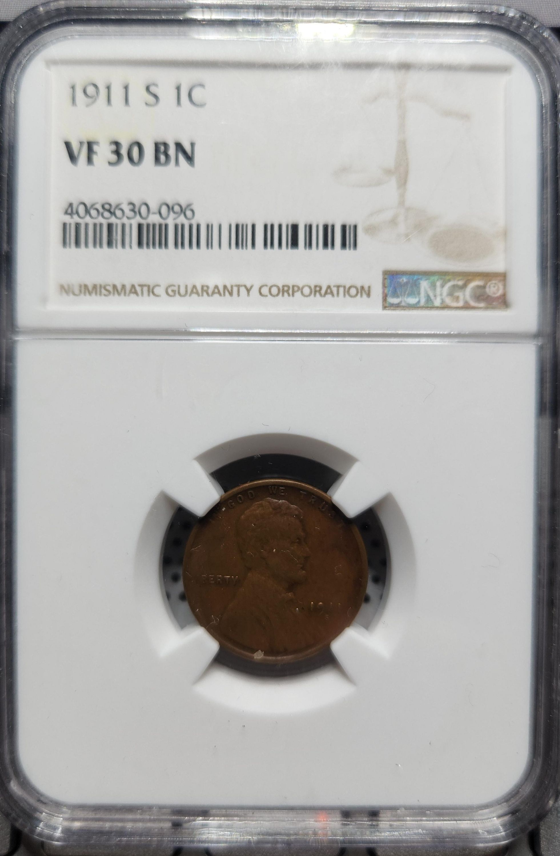 1911 S NGC VF30 BN LINCOLN WHEAT CENT - For Sale, Buy Now Online - Item ...