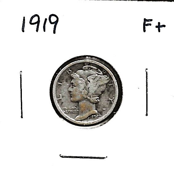 1919 Mercury Dime***F+*** - For Sale, Buy Now Online - Item #889950