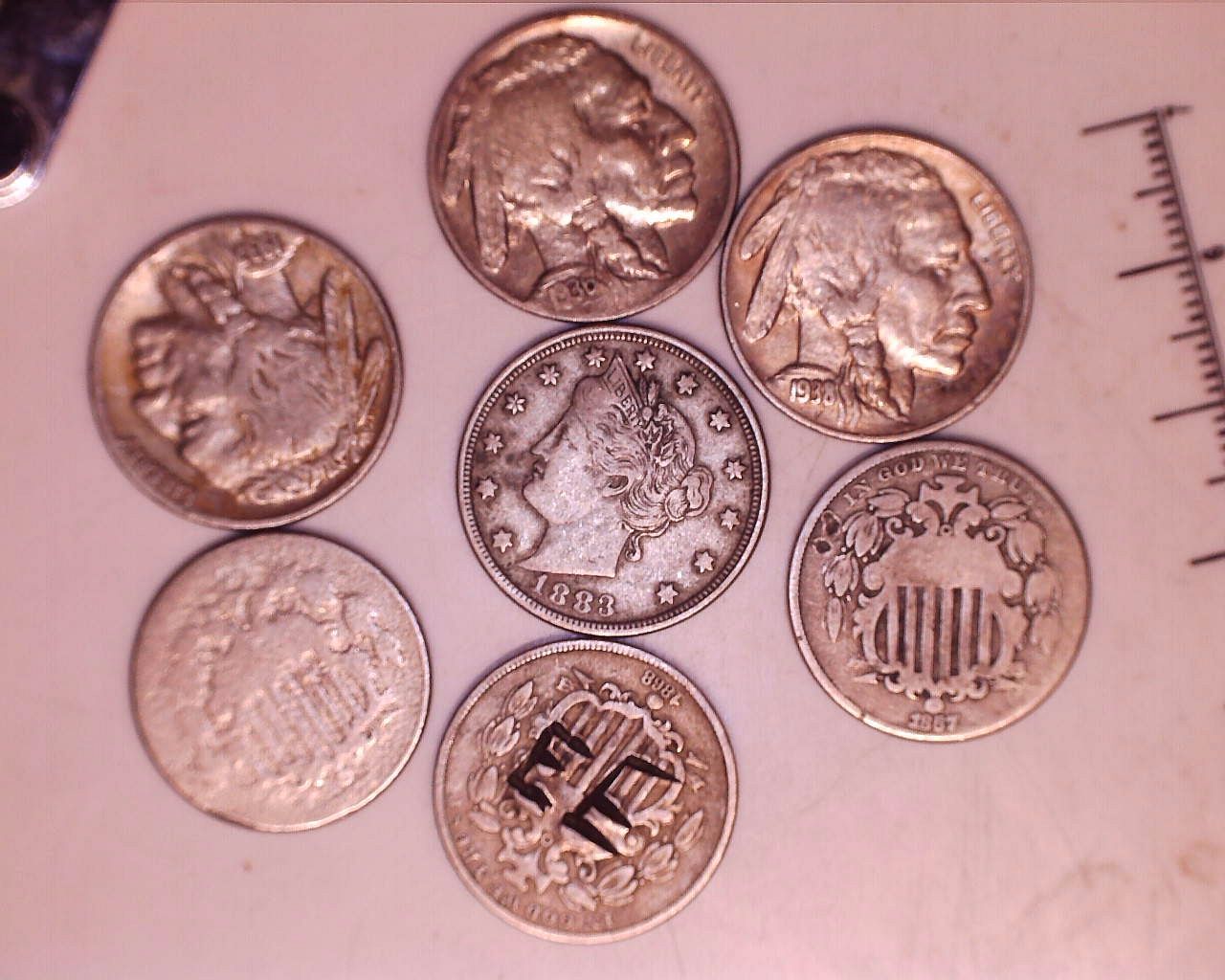 LOT OF 25+ 5 NICKEL CENTS - Online Coin Auction - Item #890028