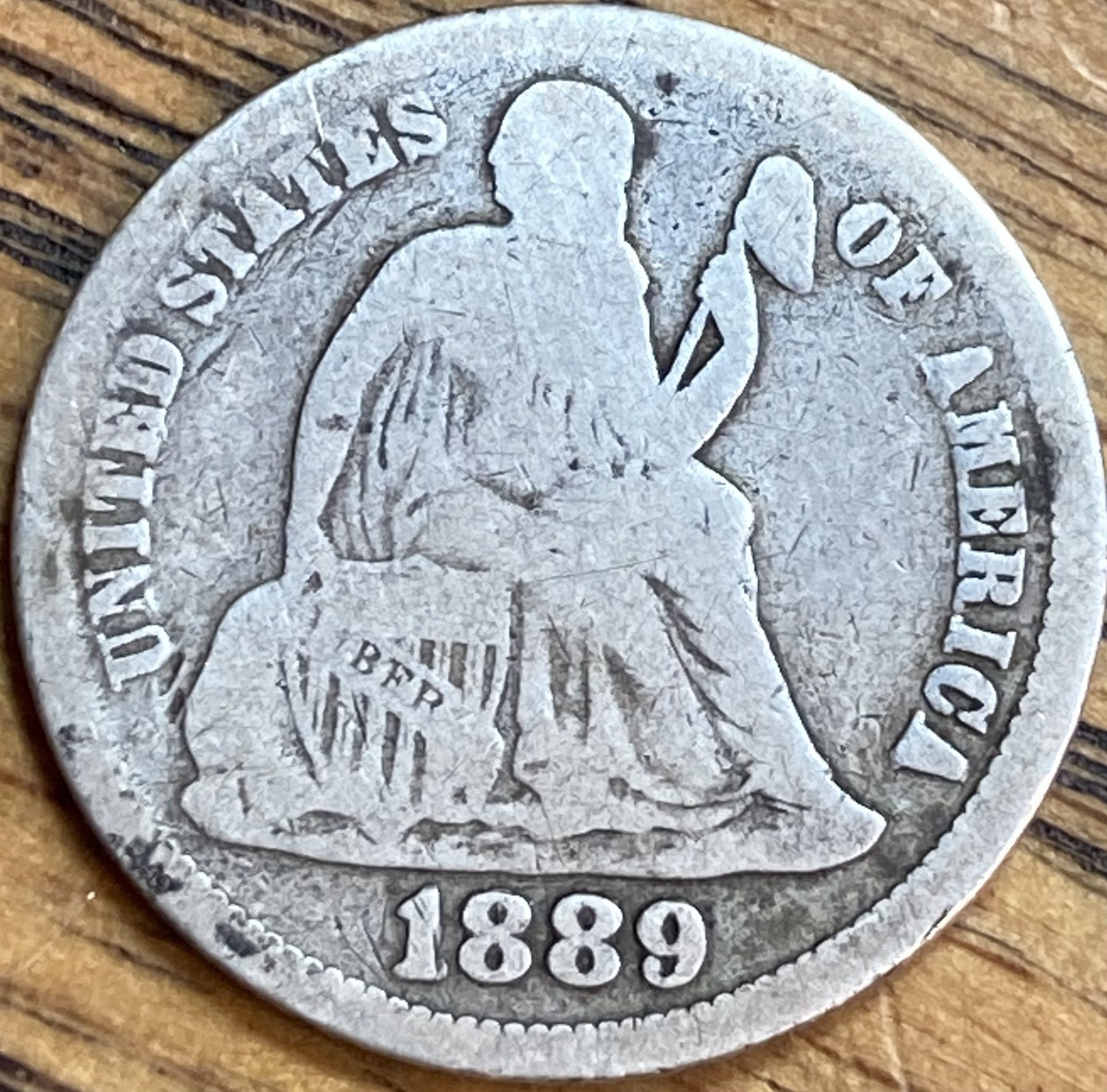 1889 seated liberty dime in GOOD condition - For Sale, Buy Now Online ...