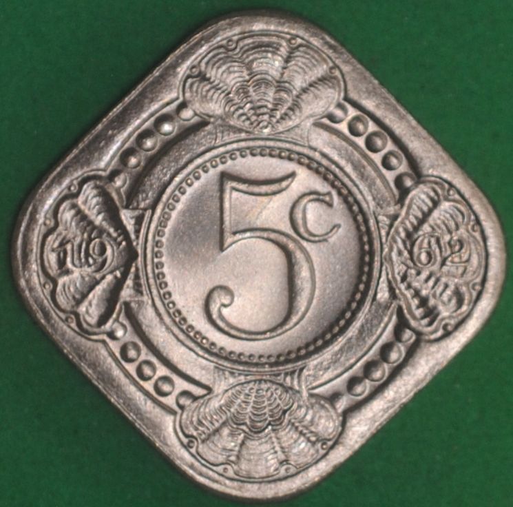 1962 Netherlands Antilles 5 Cents BU - For Sale, Buy Now Online - Item ...