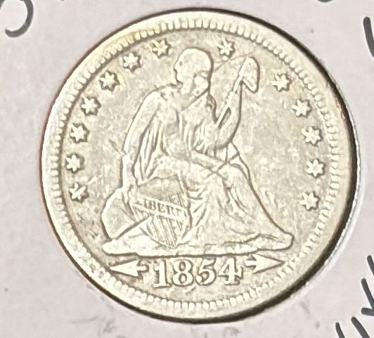 1854-P Seated Liberty Quarter with Arrows! - For Sale, Buy Now Online ...