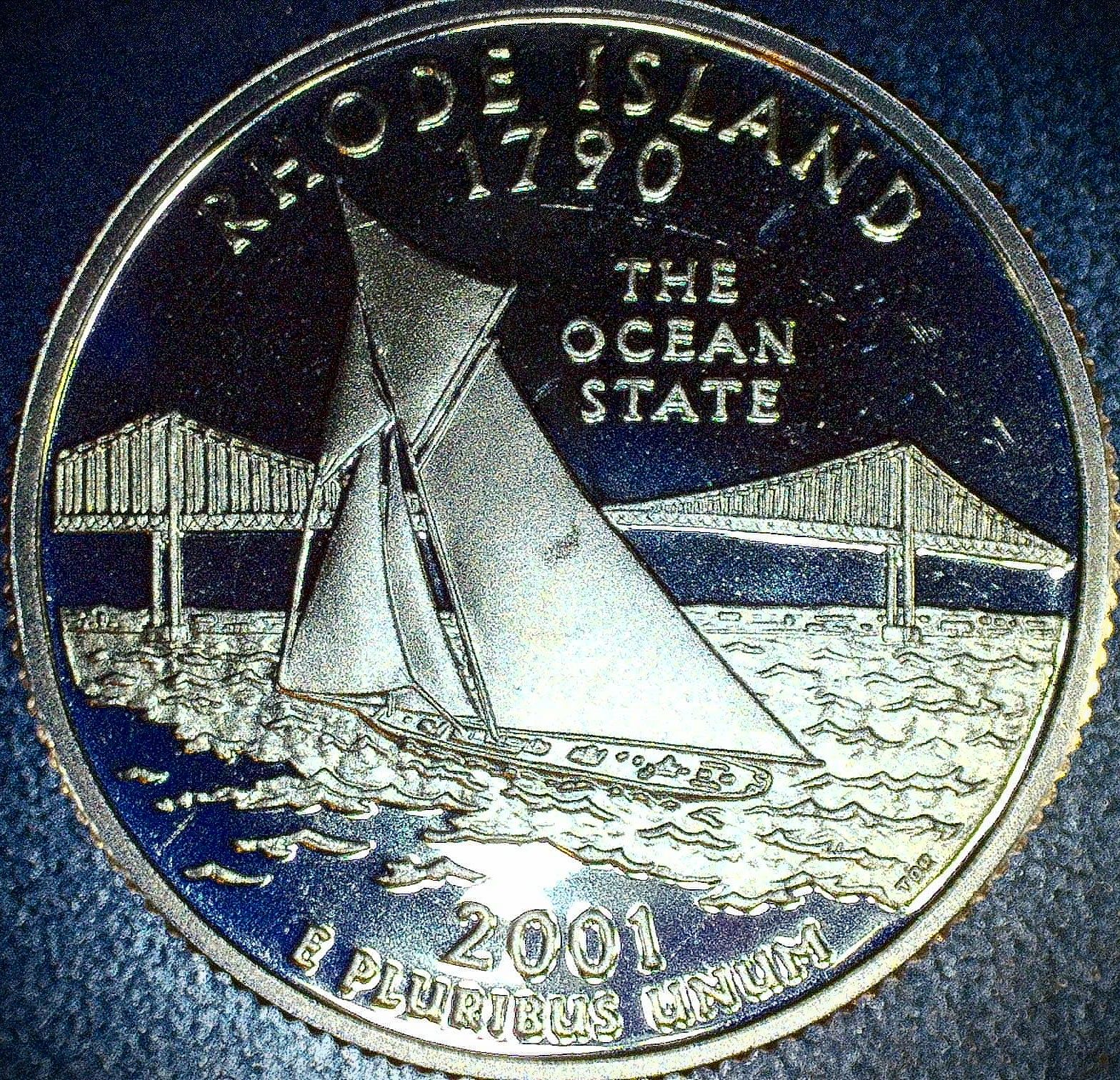 2001 S Rhode Island 50 States and Territories Quarters: Proof - For ...