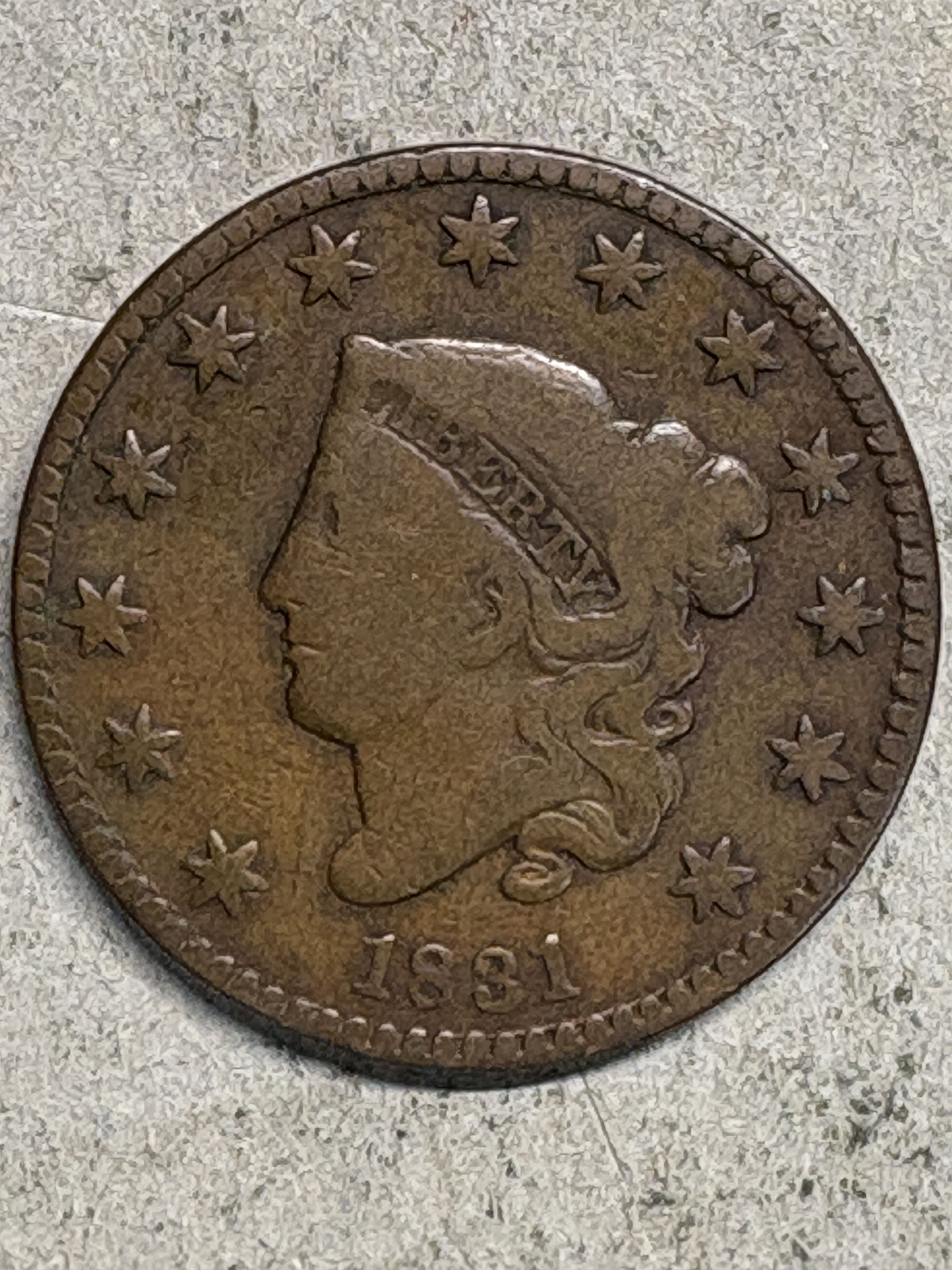 1831 Coronet Head Large Cent VG - For Sale, Buy Now Online - Item #897831