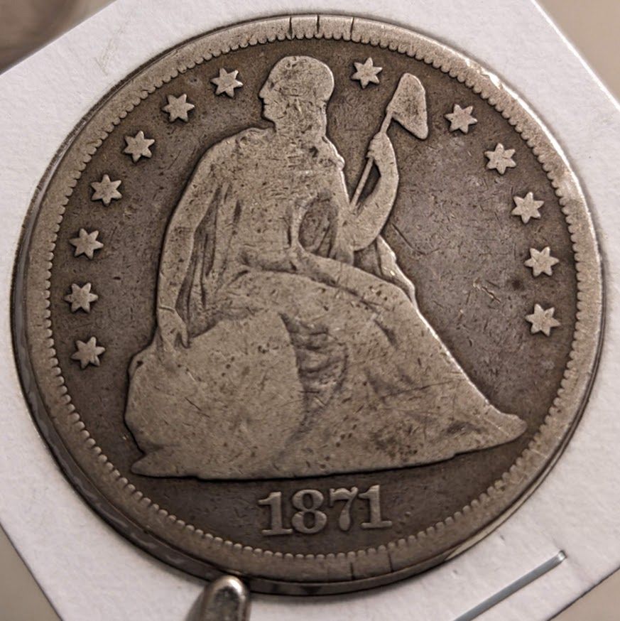 1871 Seated Dollar - For Sale, Buy Now Online - Item #898528