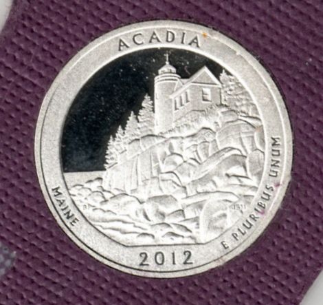2012 S Acadia America The Beautiful Quarters: Silver Proof -#04-007 ...