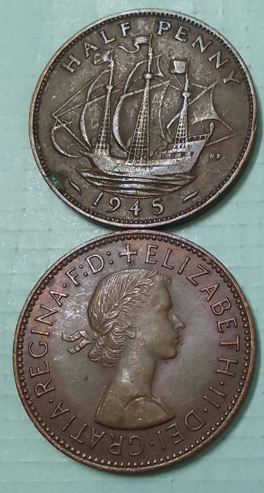 13) .. 1945 / 1965 1/2 PENNY CIRCULATED UK COINS - For Sale, Buy Now ...
