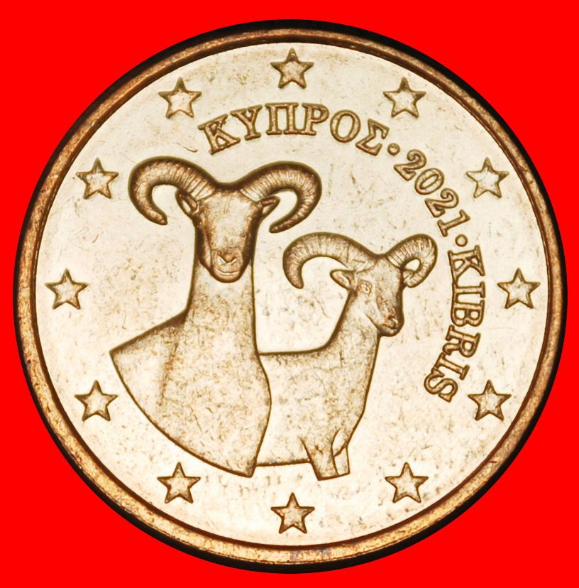 GREECE (2010-2024): CYPRUS ★ 2 EURO CENTS 2021 MOUFLONS! THIRD ...