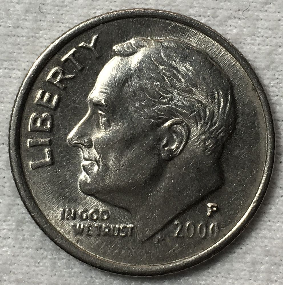 2000 P Roosevelt Dime Error die Chip Free shipping! - For Sale, Buy Now ...