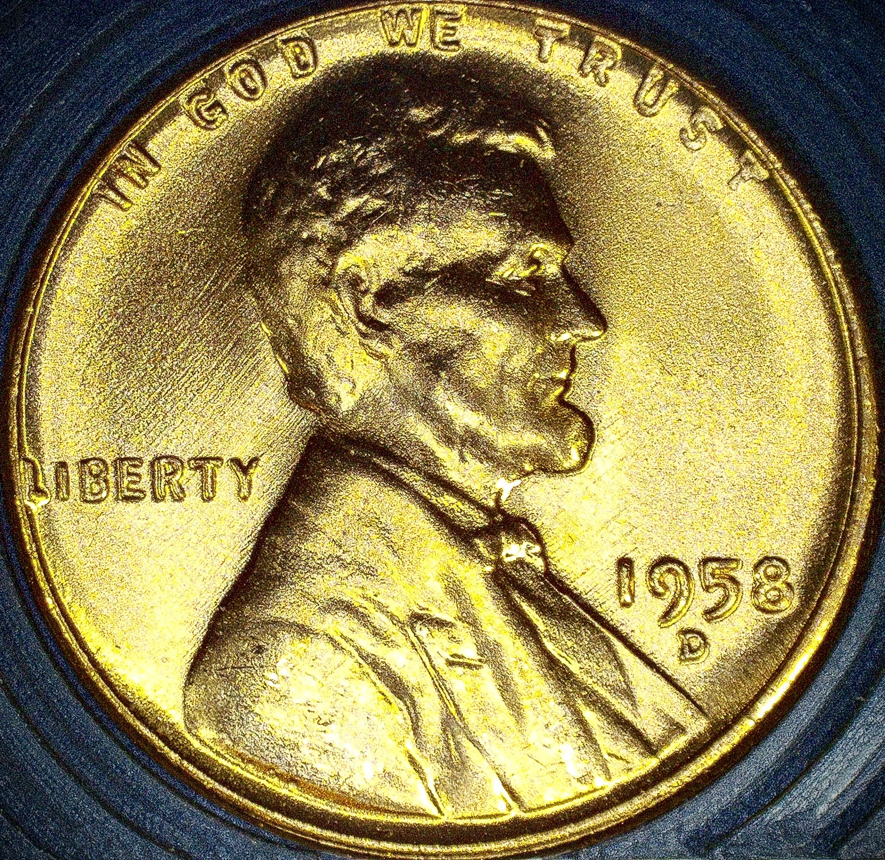 1958 D Lincoln Wheat Cent BU Red - For Sale, Buy Now Online - Item #901761
