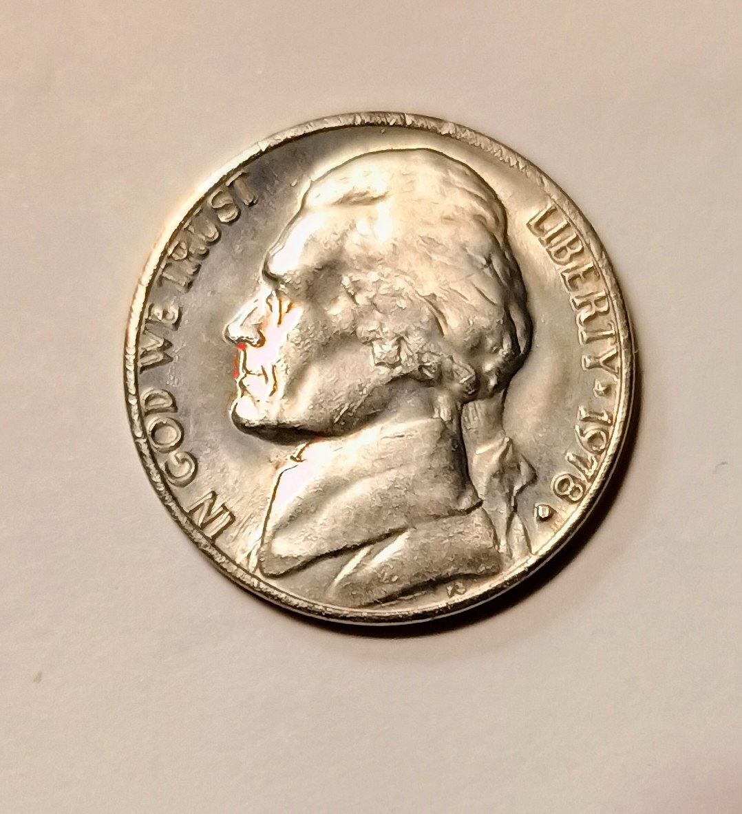 1978-D Jefferson Nickel Uncirculated Near Full Steps! - For Sale, Buy ...