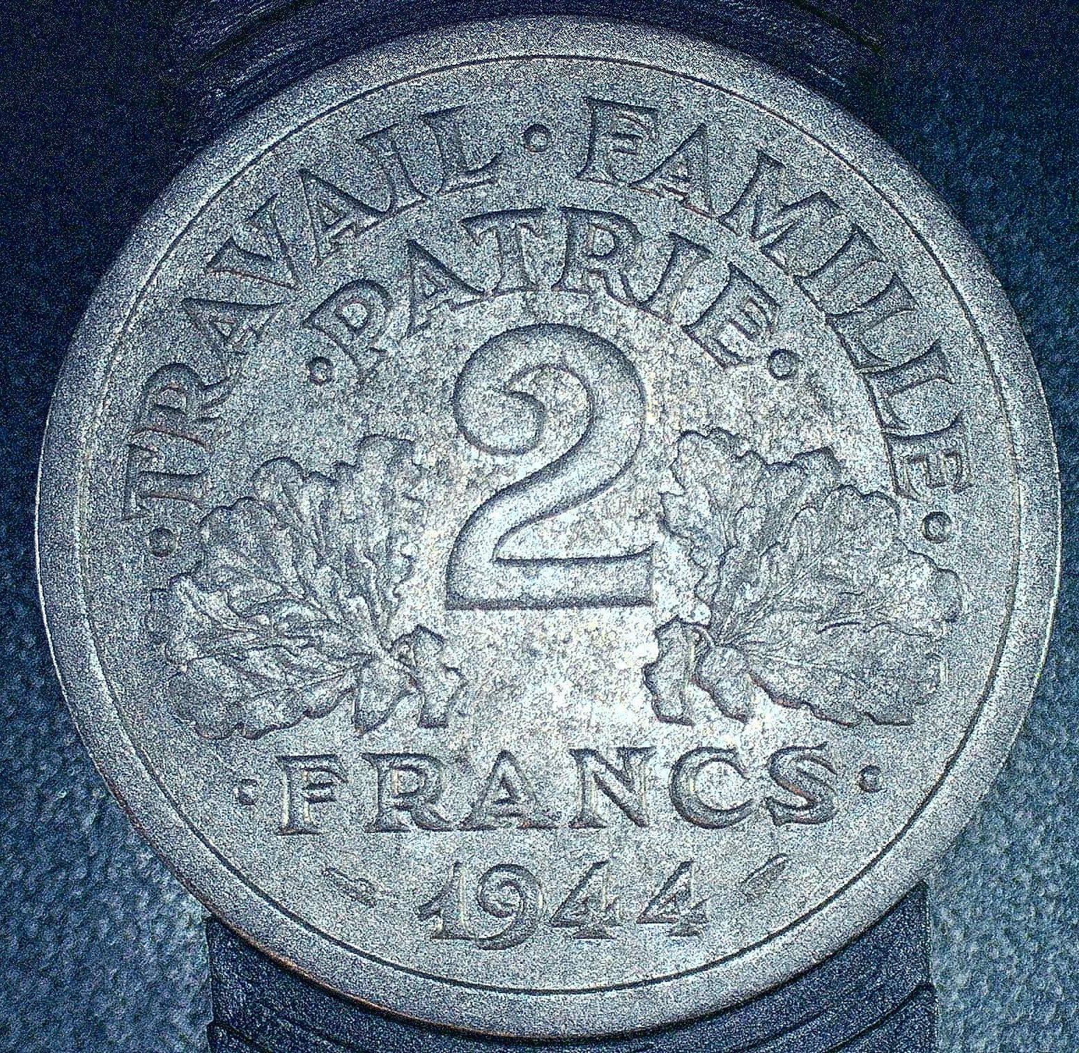 1944 FRANCE 2 FRANCS - For Sale, Buy Now Online - Item #902440