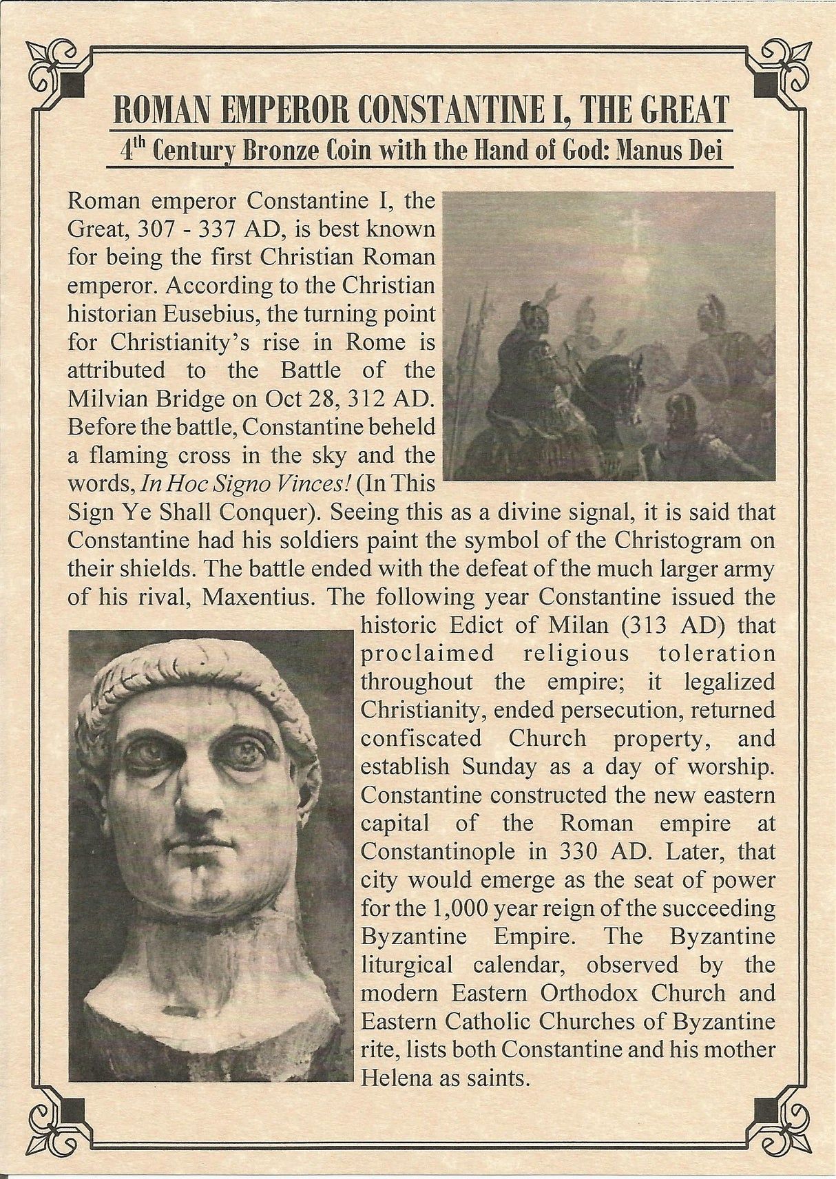 Roman Emperor Constantine "Hand Of God" (Deluxe Album) - For Sale, Buy ...