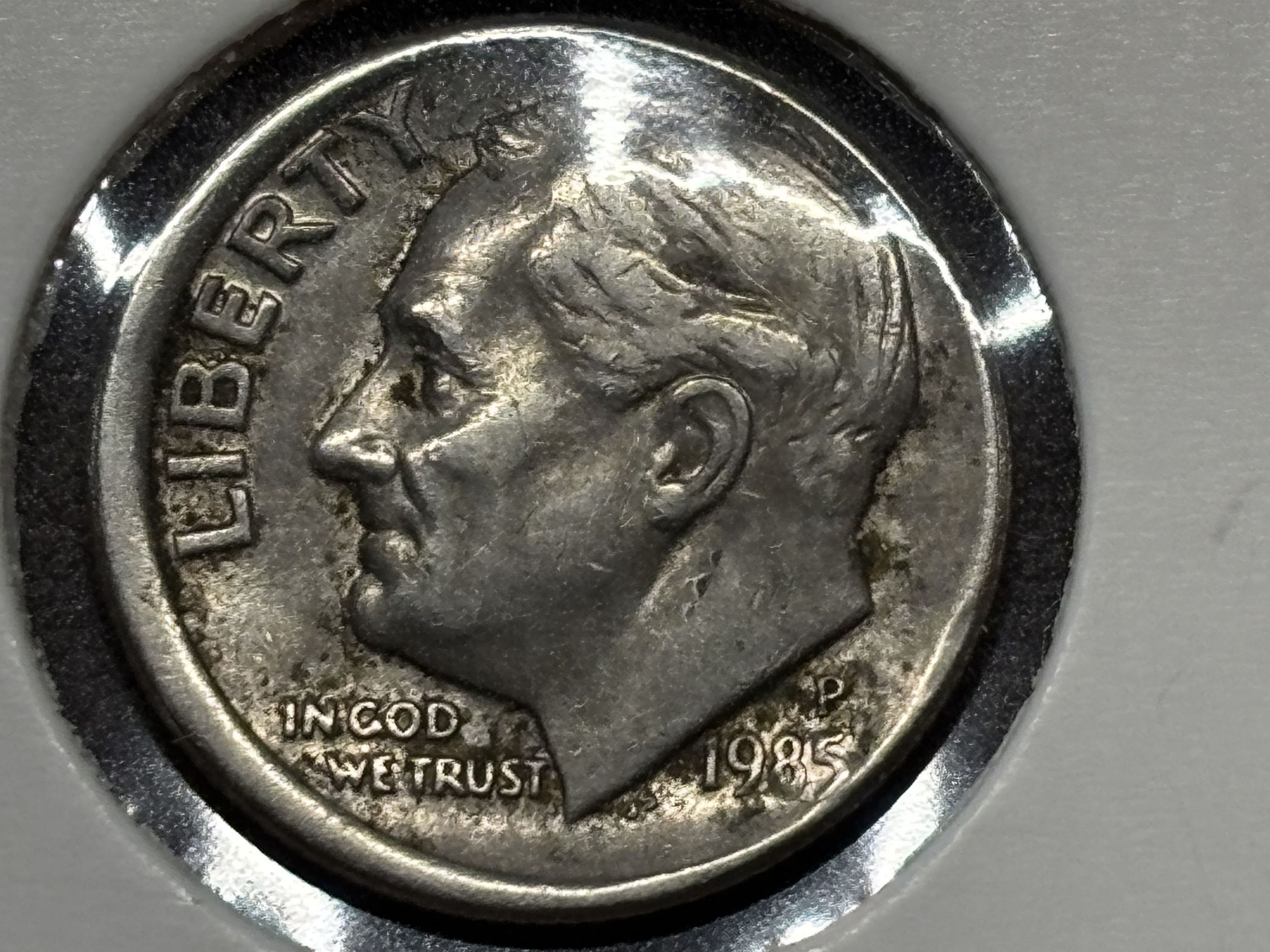 1985 P Mint Dime - Stamping Offset - For Sale, Buy Now Online - Item ...