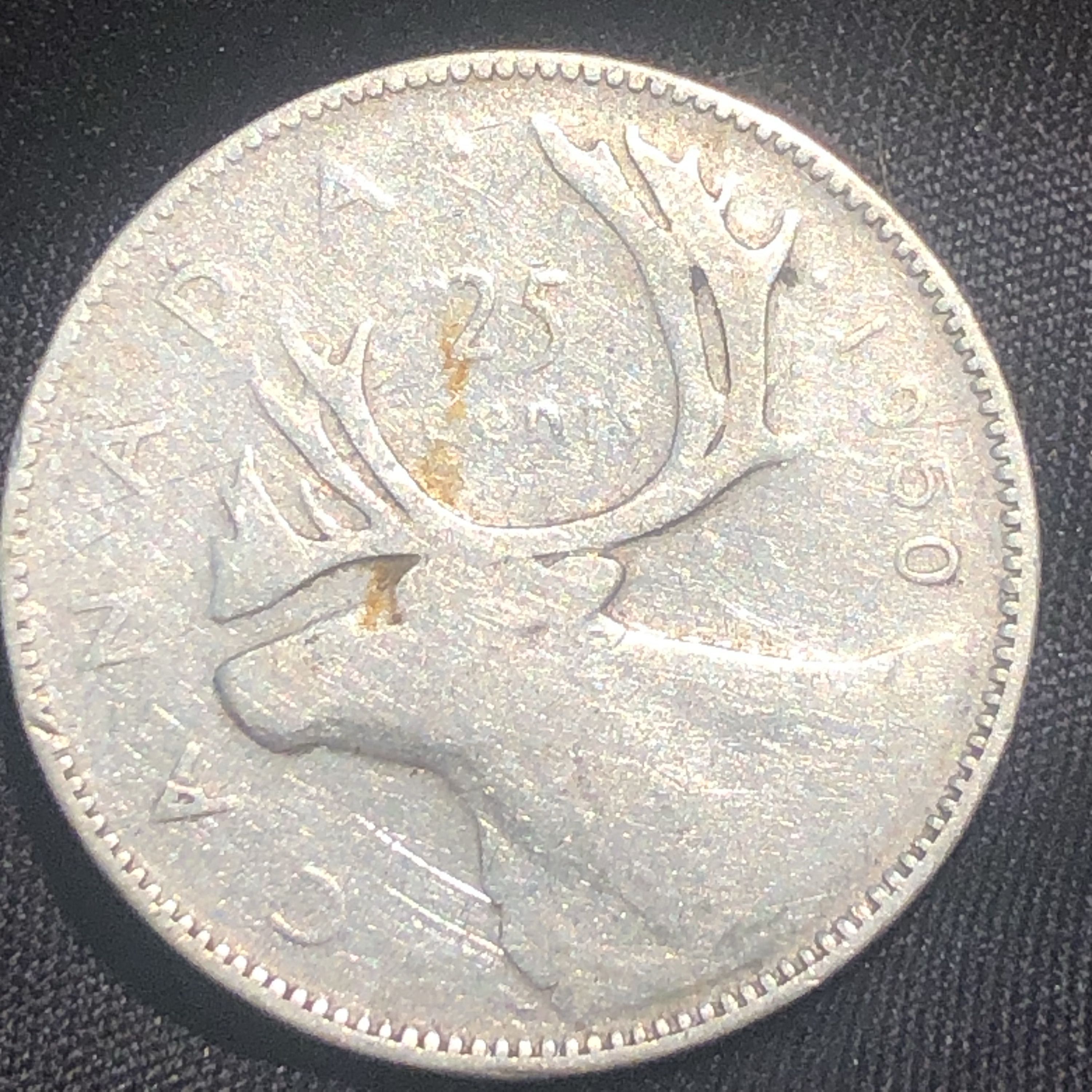 1950 Canada 25 Cents Silver Coin - F (Fine) condition - For Sale, Buy ...
