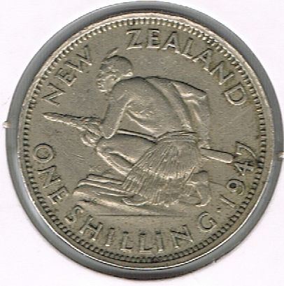 1 Shilling - George VI, New Zealand, 1947 - For Sale, Buy Now Online ...