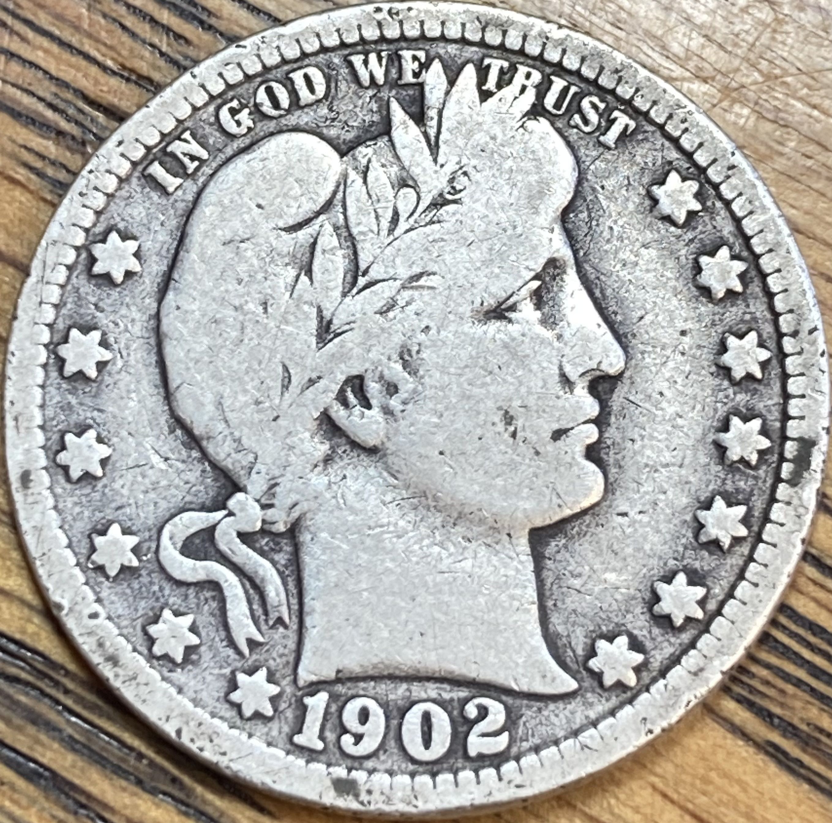 1902 barber quarter dollar in VERY GOOD condition - For Sale, Buy Now ...