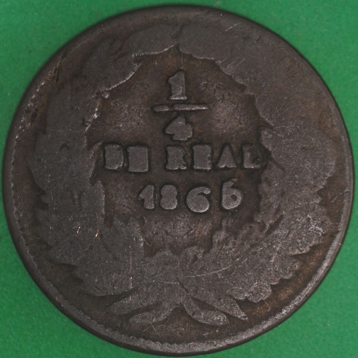 1865/1 Mexico 1/4 Real AG - For Sale, Buy Now Online - Item #919420