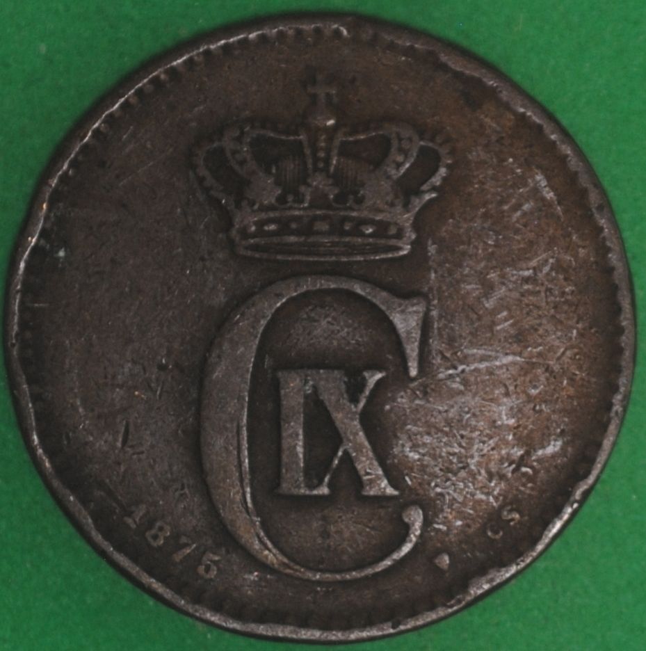 1875 Denmark 2 Ore Fine - For Sale, Buy Now Online - Item #919443