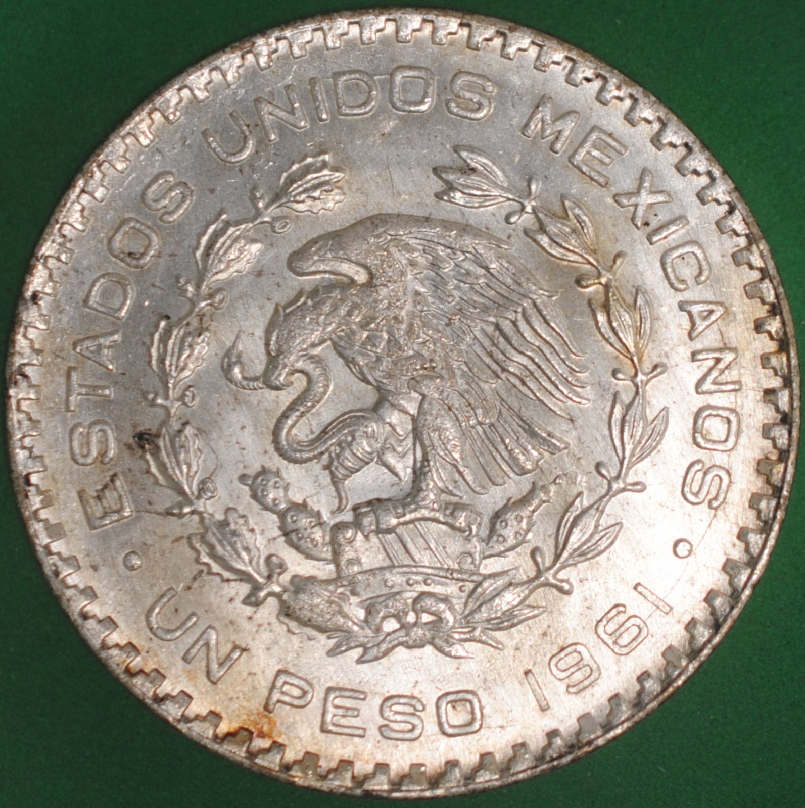 1961 Mexico Peso AU+ - For Sale, Buy Now Online - Item #920710