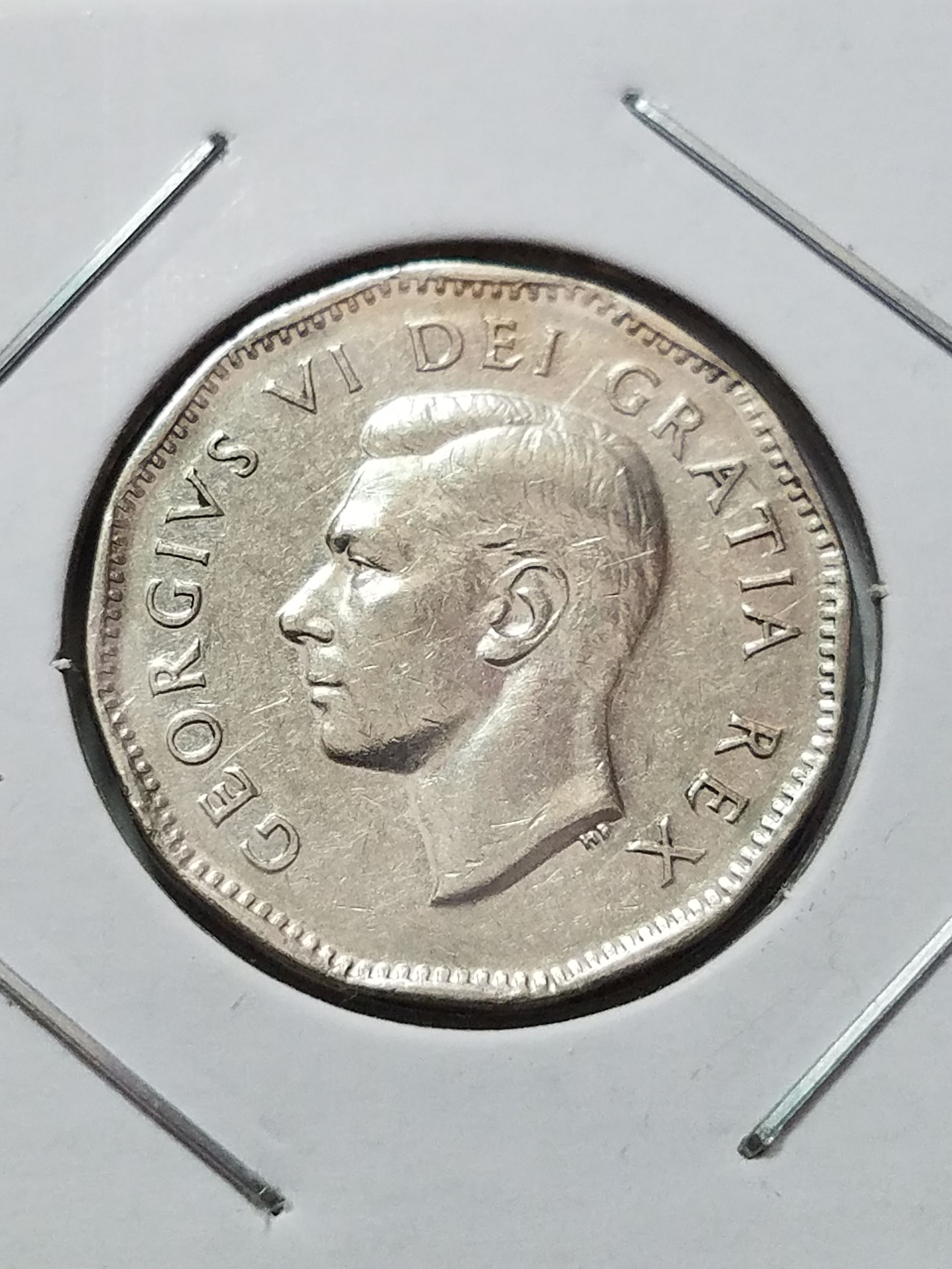 1951 Canada 5 Cents - George VI Discovery of Nickel Commemorative 1751 ...