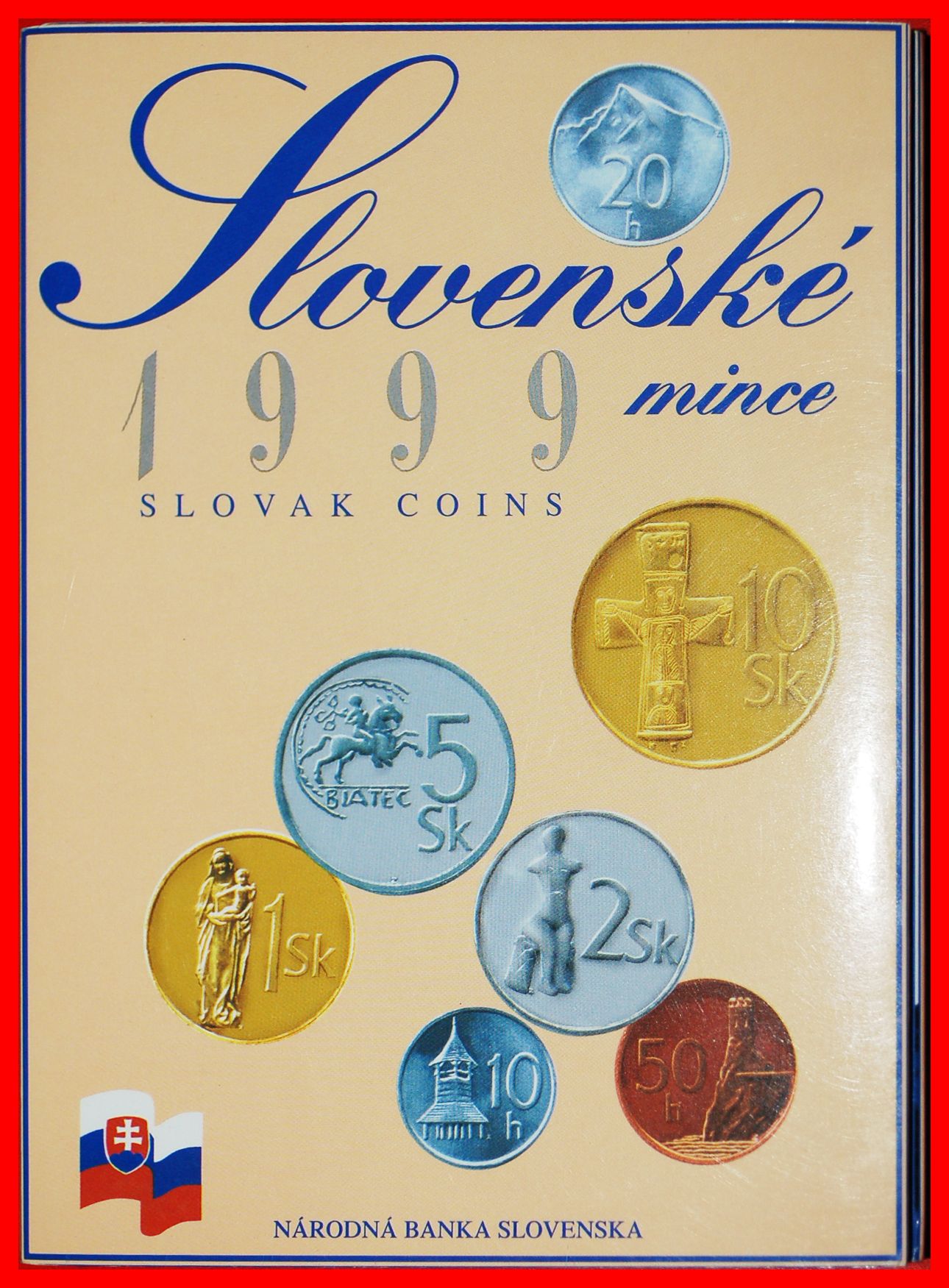 RARITY: SLOVAKIA ★ SET 10-20-50 HELLER 1-2-5-10 CROWNS 1999 JUST ...