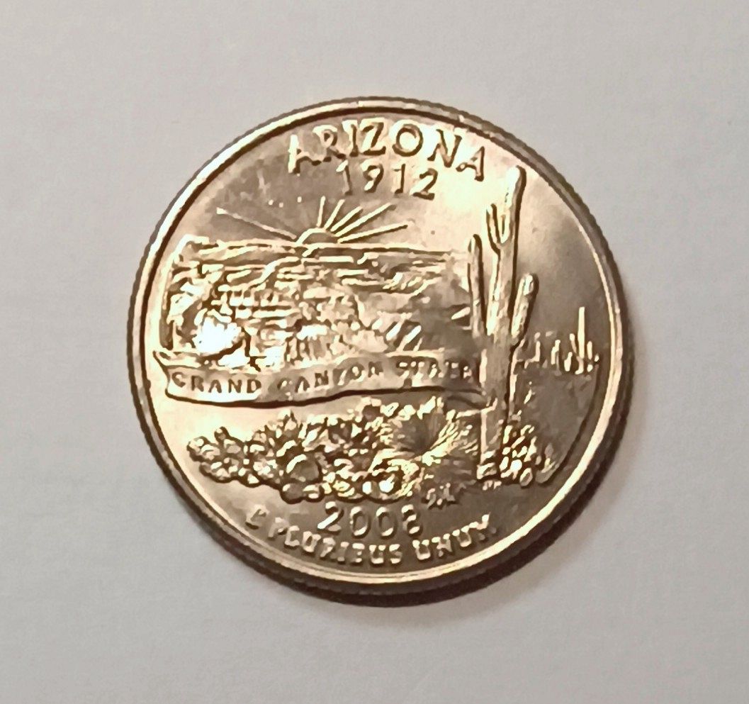 2008-P Arizona State Quarter Grand Canyon State Uncirculated Condition ...