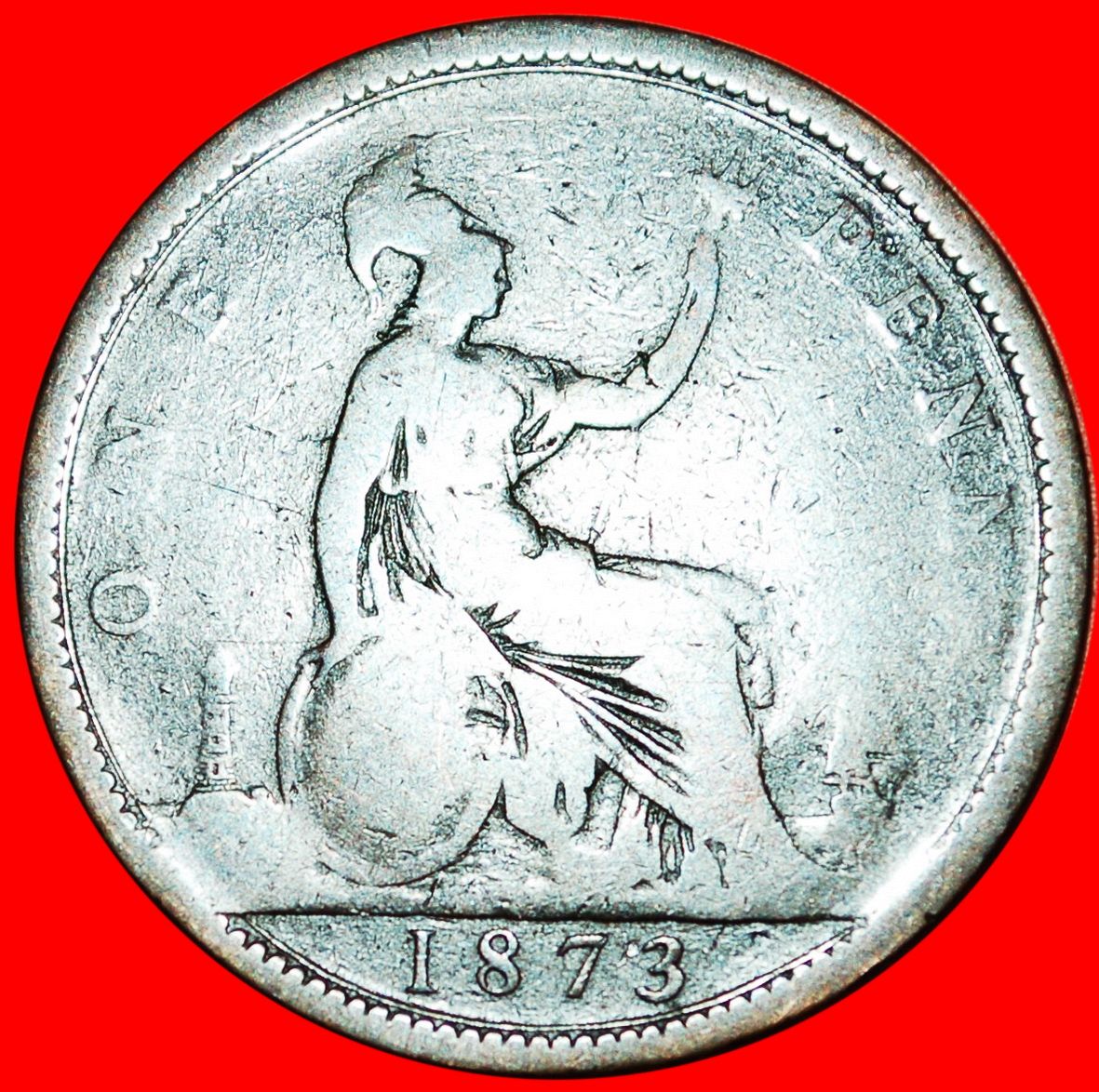 MISTRESS OF SEAS: GREAT BRITAIN ★ PENNY 1873! SHIP! VICTORIA (1837-1901 ...