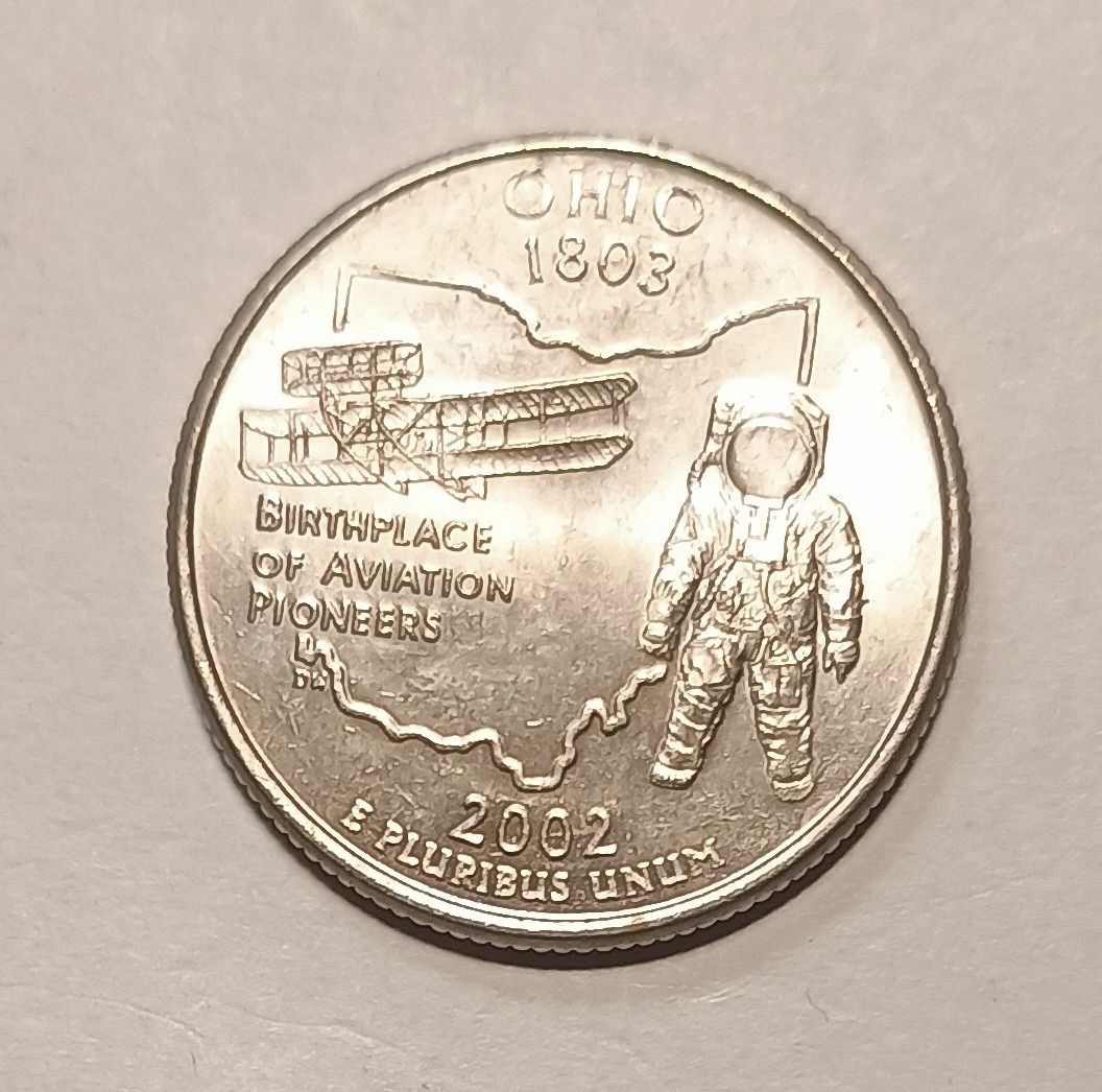 2002-P Ohio State Quarter Birthplace of Aviation Pioneers Uncirculated ...