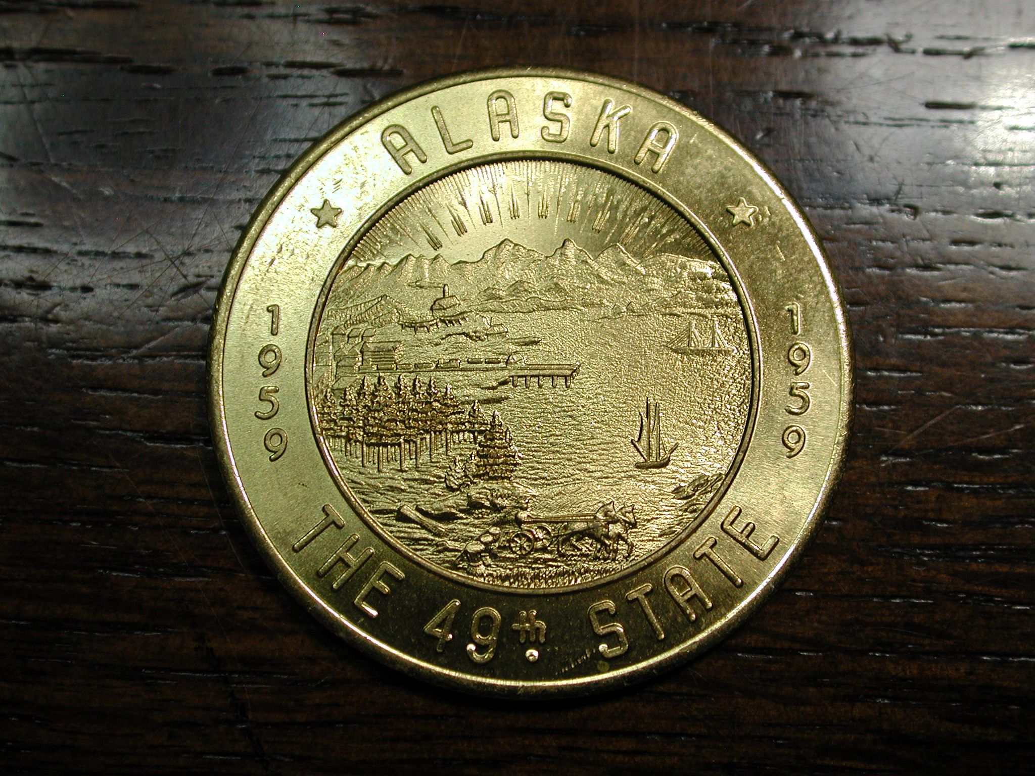 1959 Alaska The 49th State token NICE - For Sale, Buy Now Online - Item ...