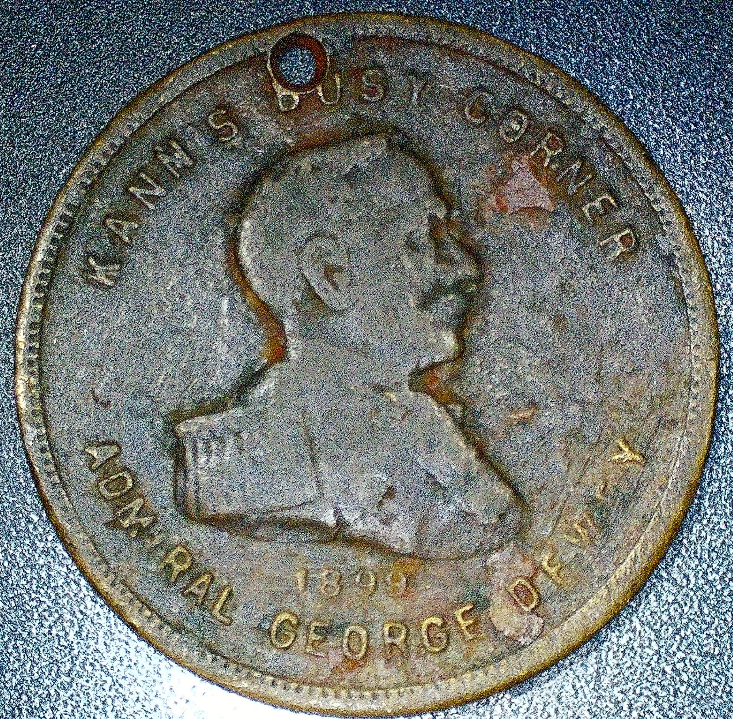 1899 UNITED STATES USA Admiral GEORGE DEWEY Olympia Department Store ...