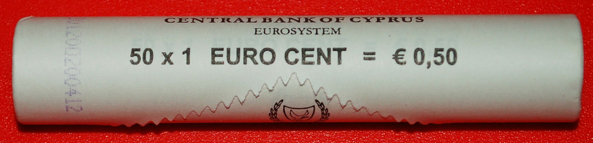 GREECE (2010-2024): CYPRUS ★ 1 EURO CENT 2012 UNC ROLL! MOUFLONS! - For ...