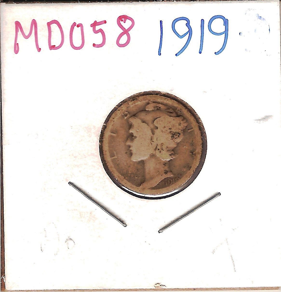 1919 Winged Liberty Dime MD056 - For Sale, Buy Now Online - Item #935082