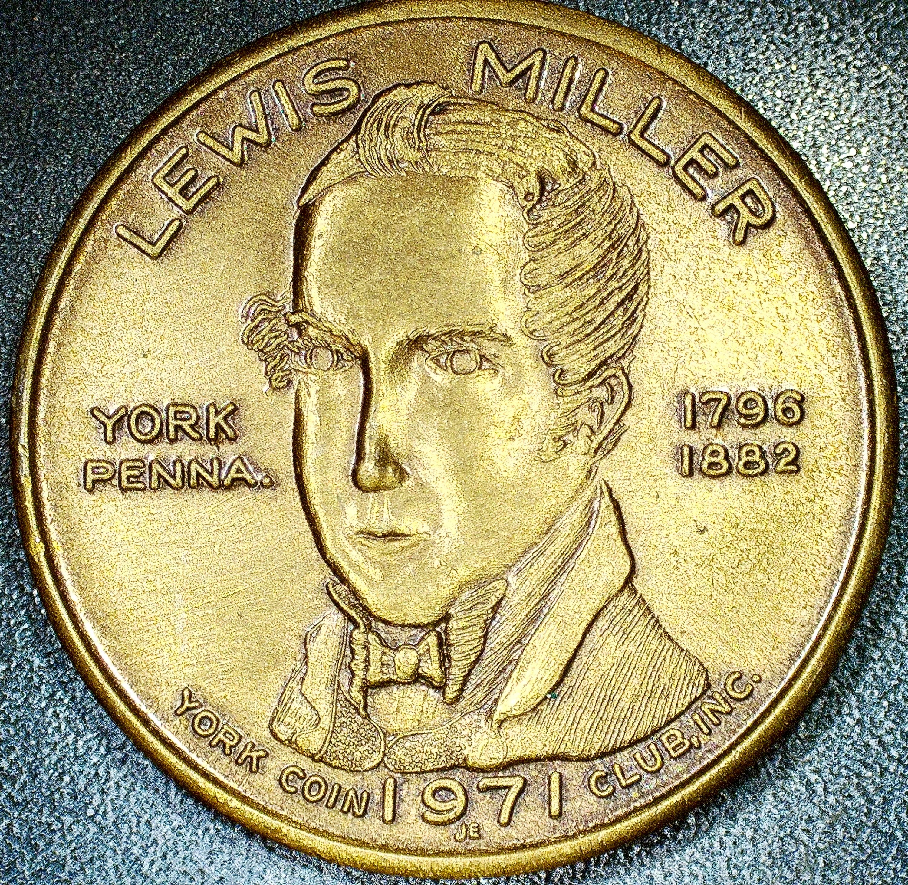 1971 York Coin Club PA Lewis Miller Medal - For Sale, Buy Now Online ...